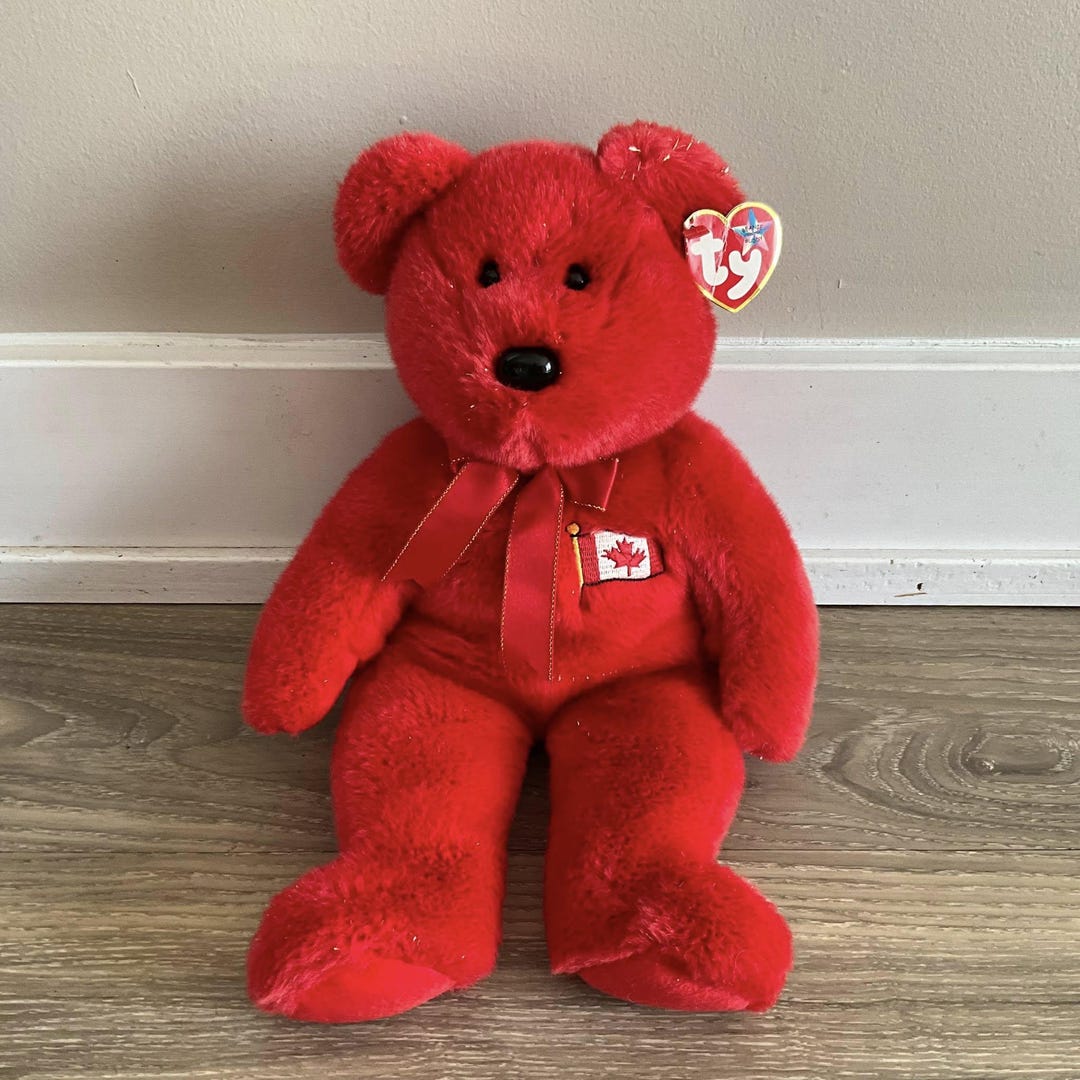 Ty Bear Plush PIERRE Canadian Flag 14” Vintage Plush 2001 - Etsy