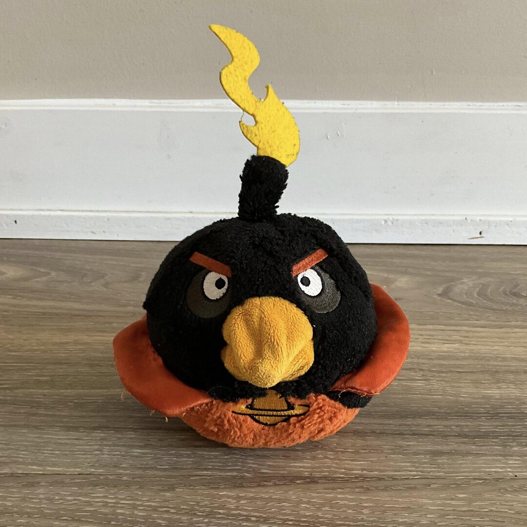 Angry Bird Space Bomb Bird Plush 4.5” Black - Etsy