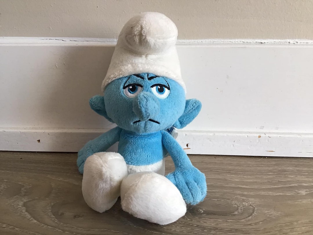 The Smurfs 2013 Grouchy Smurf Stuffed Animal Plush Toy 8 - Etsy