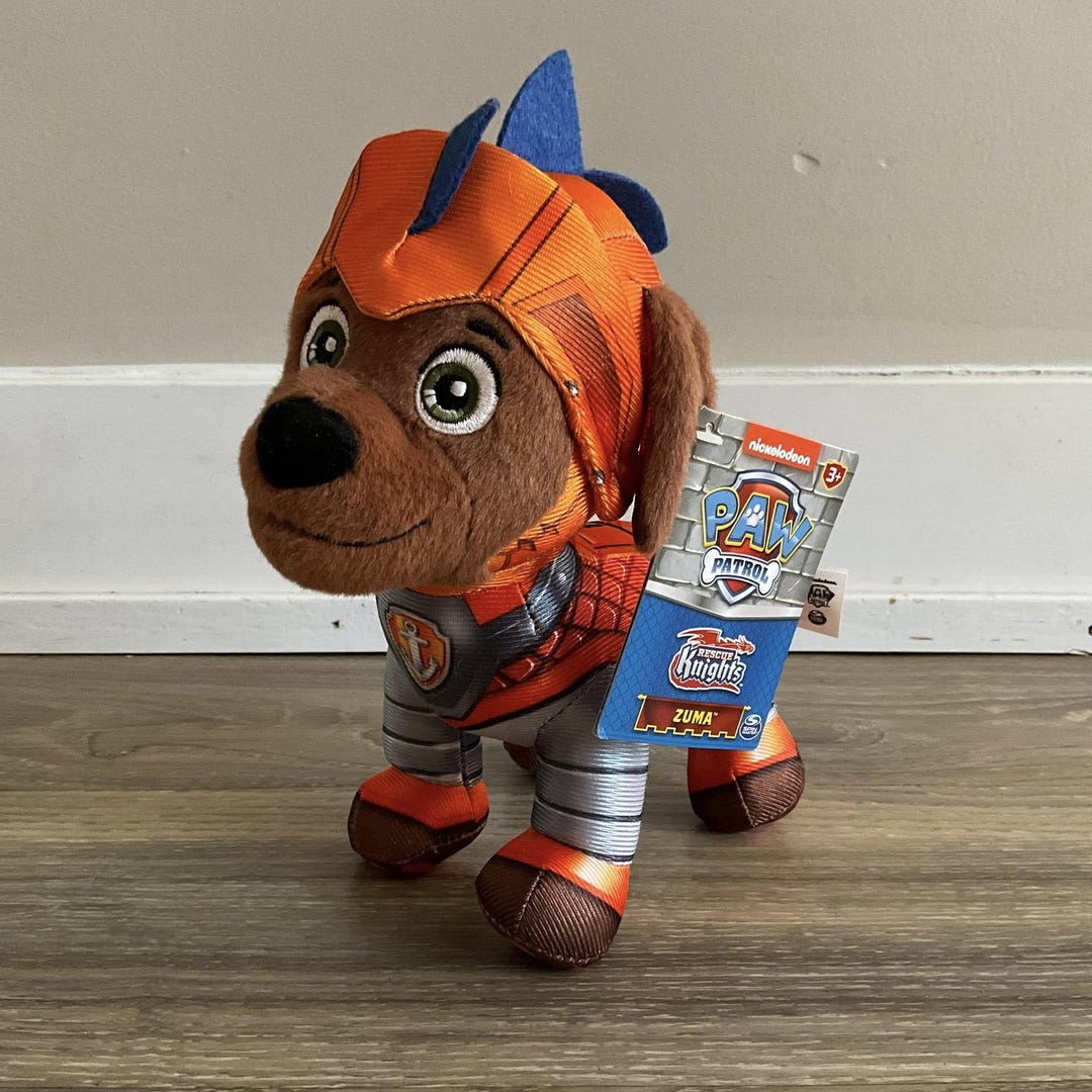 Paw Patrol Zuma Plush Toy With Rescue Knights Armor - Etsy UK