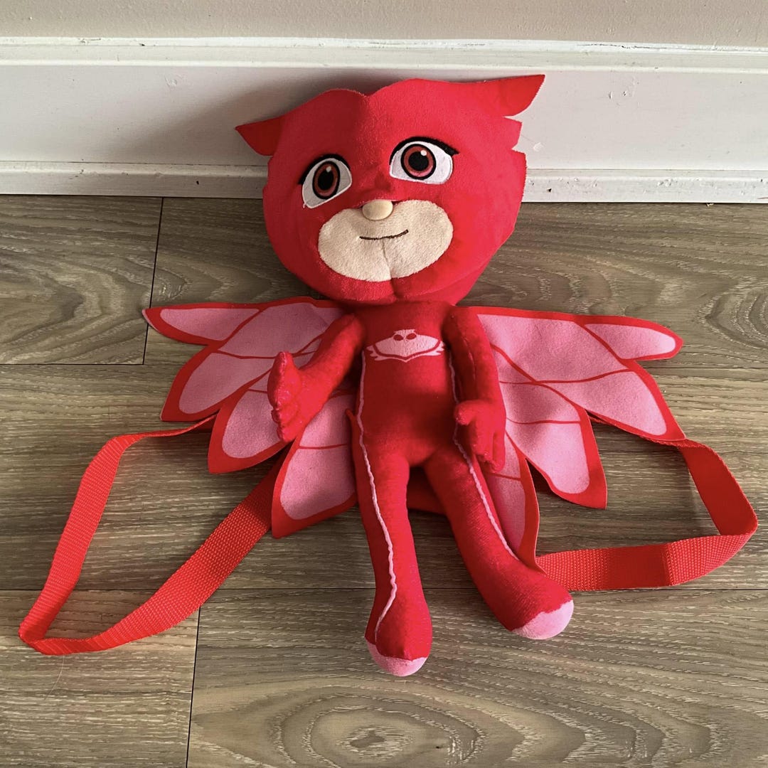 PJ Mask Plush Owlet Stuffed Animal Backpack Red 14" - Etsy