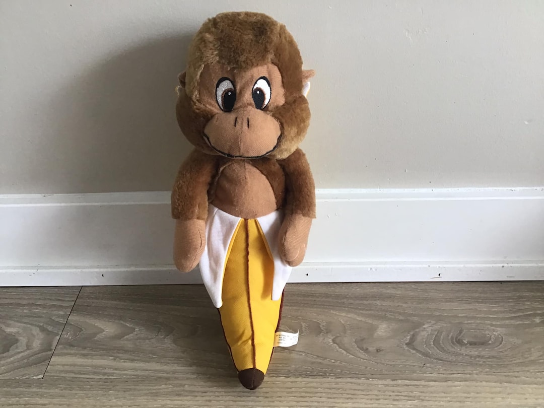 Monkey in a Banana Stuffed Animal Toy Plush 15" - Etsy