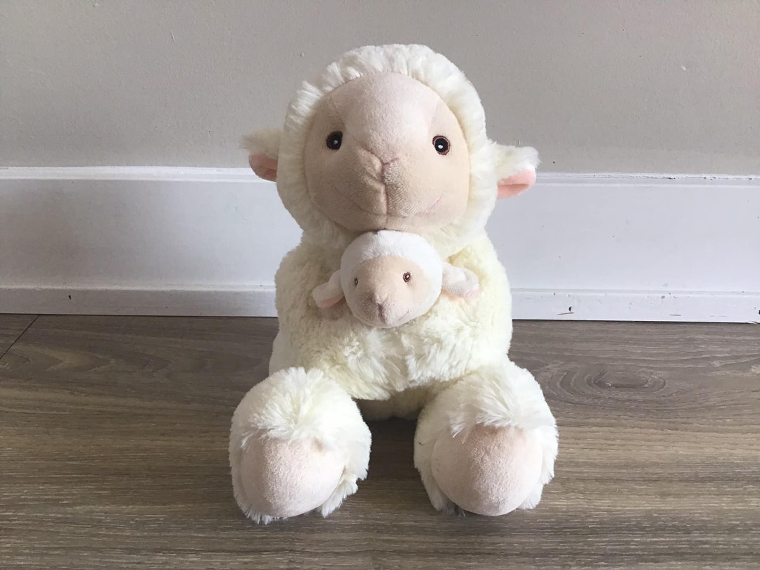 Baby Lamb With Mama Lamb Stuffed Animal Toy Plush 11.5" - Etsy