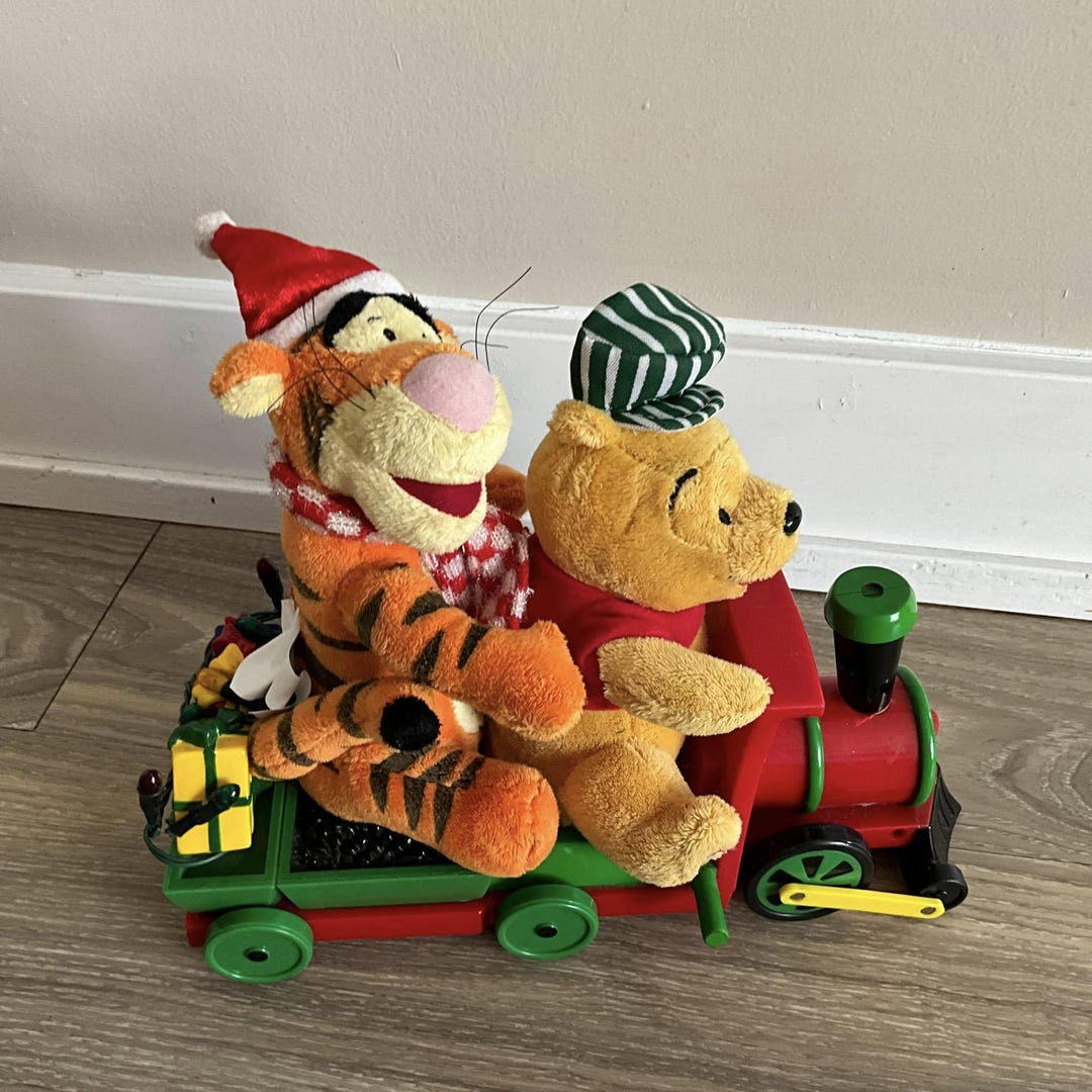 Vintage Gemmy Disney Winnie the Pooh & Tigger Christmas Train Musical ...