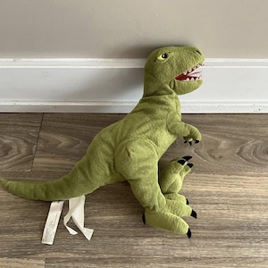 Ikea Jattelik Dinosaur Tyrannosaurus Rex Plush Green Stuffed Animal 17 ...
