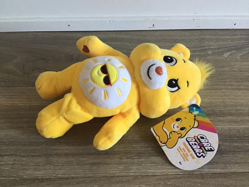 Care Bears 9" Bean Plush - Funshine Bear - Etsy