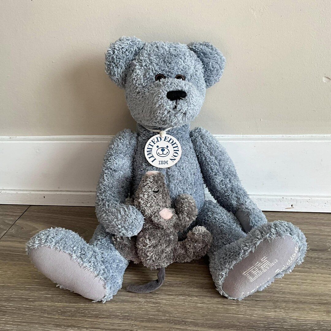 Big Blue & Little Chip 15" Blue Teddy Bear Stuffed Animal Limited ...