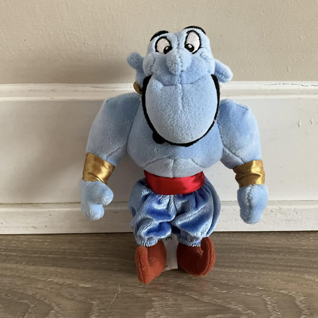 Disney Aladdin Genie Plush 7" Blue Gold Red Stuffed Toy - Etsy