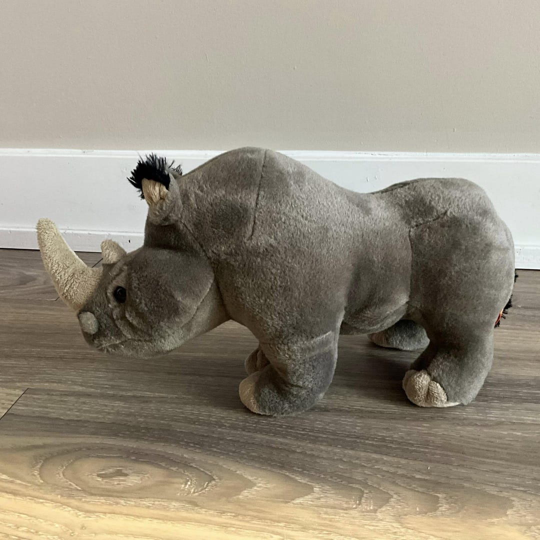 Wild Republic Gray Rhino Stuffed Animal Toy Plush 13" - Etsy