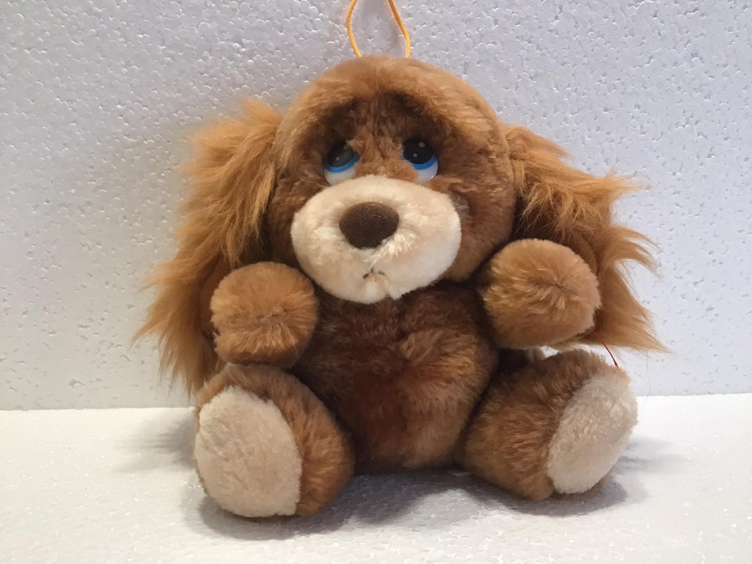 Vintage Russ Little Ouch-eze Dog Plush Stuffed Animal Brown Dog With ...