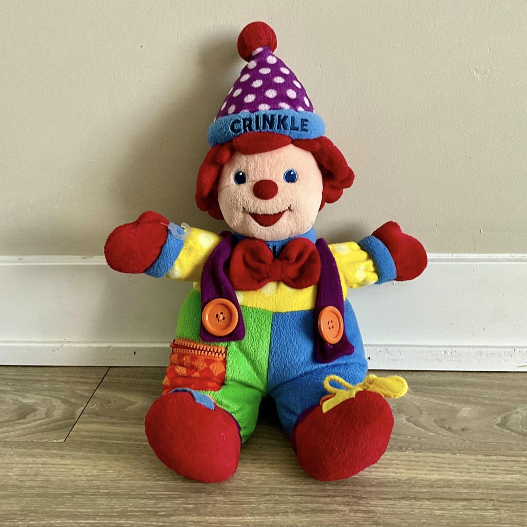 Gymboree Clown Plush Learn to Dress Me Clown Stuffed Plush - Etsy