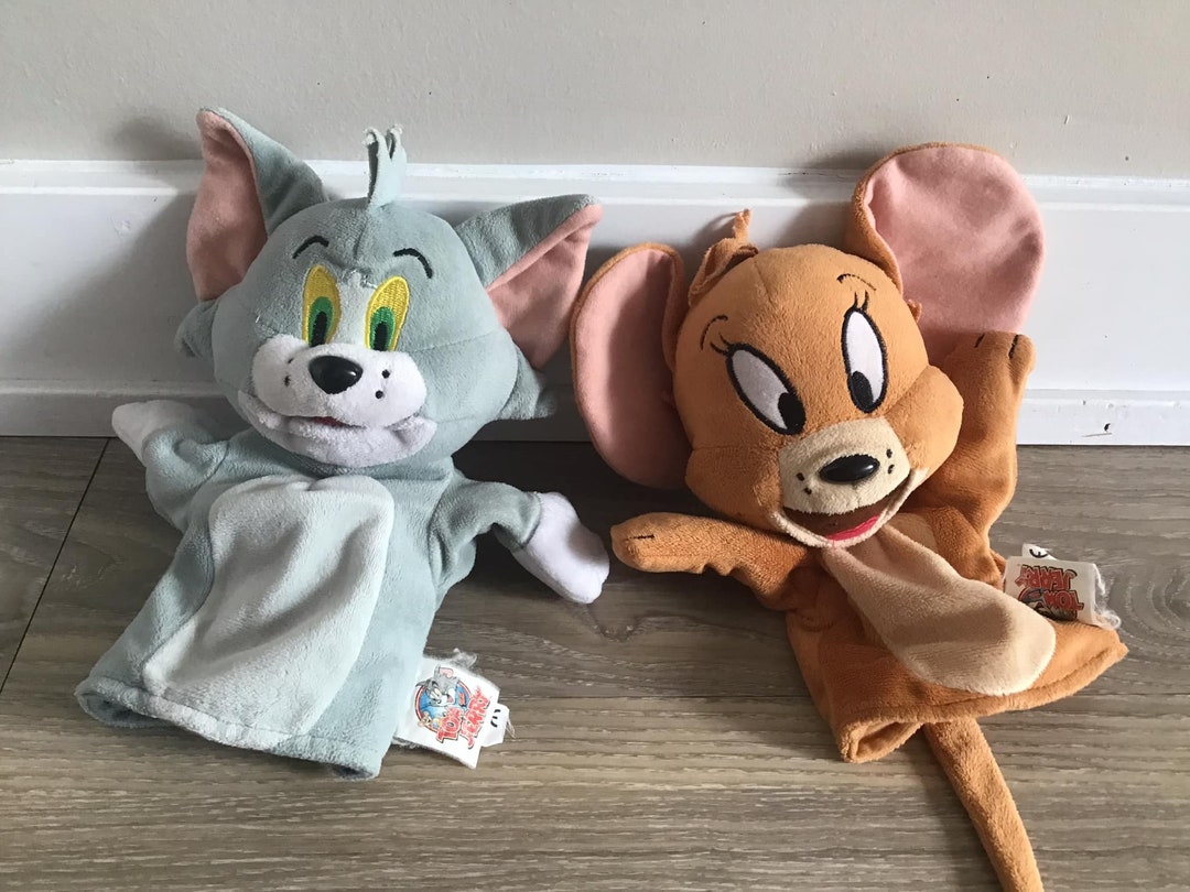Tom and Jerry Hand Puppets Turner Entertainment Co. 9" - Etsy