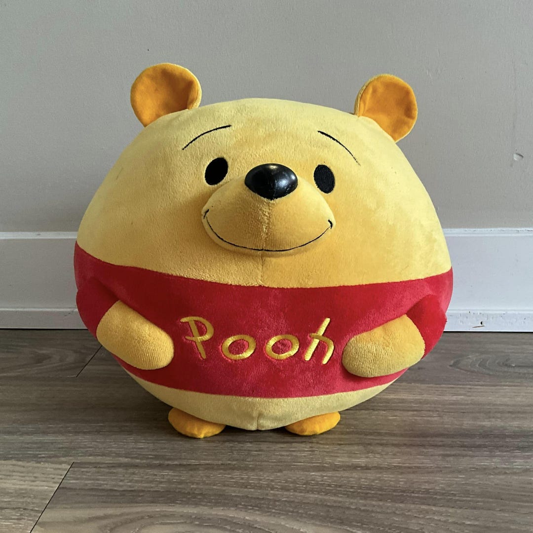 TY Winnie the Pooh Plush Round - Etsy