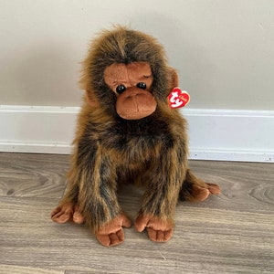 Ty Classic Jake Monkey Orangutan Brown Plush Stuffed Animal - Etsy
