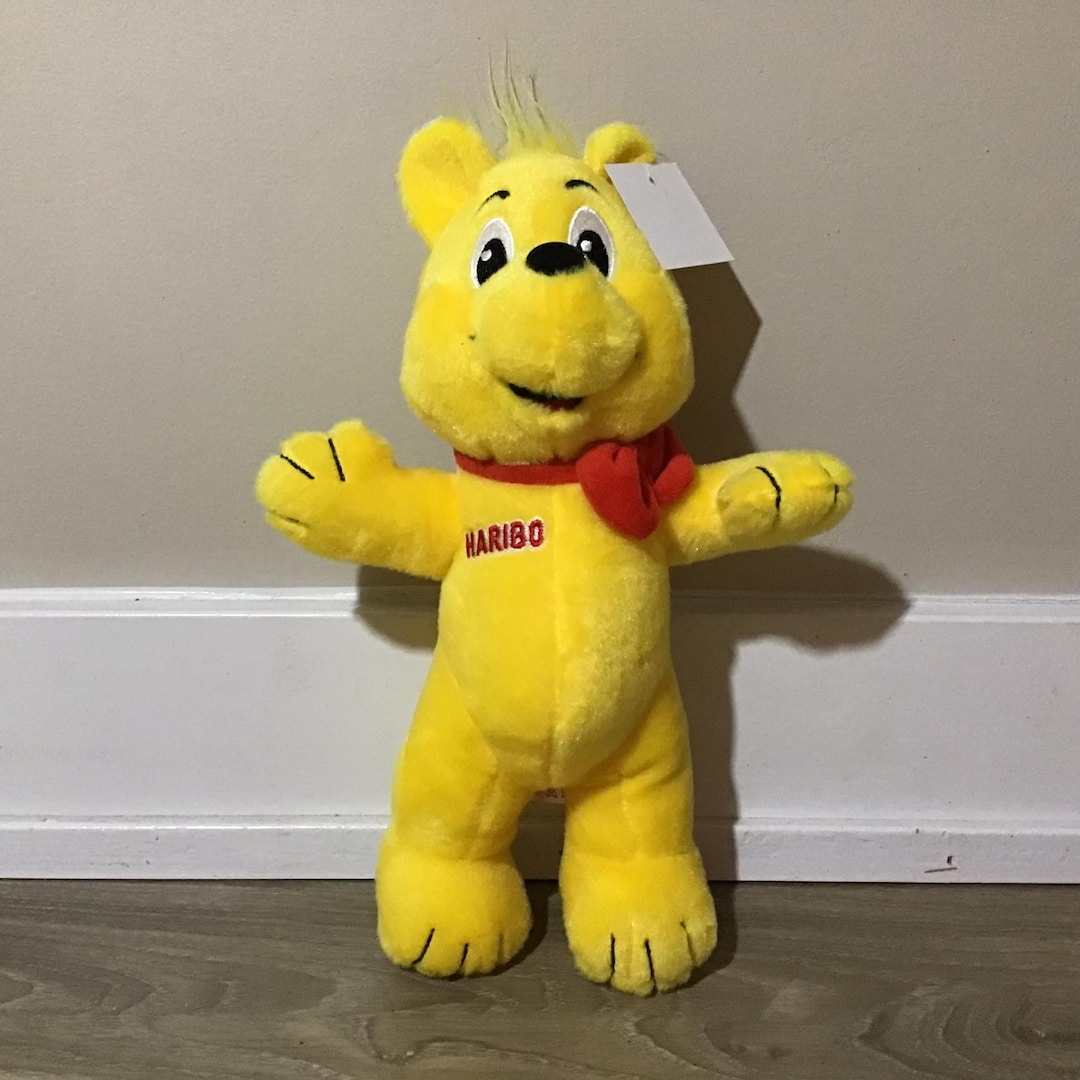 Haribo Plush Bear Stuffed Animal Red Bow - Etsy