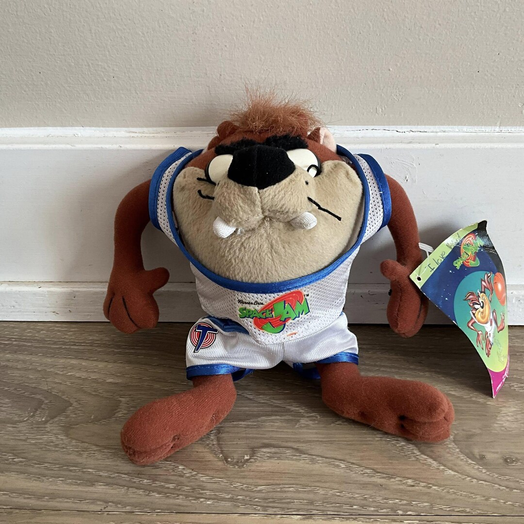 Vintage Space Jam Taz Tasmanian Devil Plush 8” Stuffed Toy 1996 - Etsy