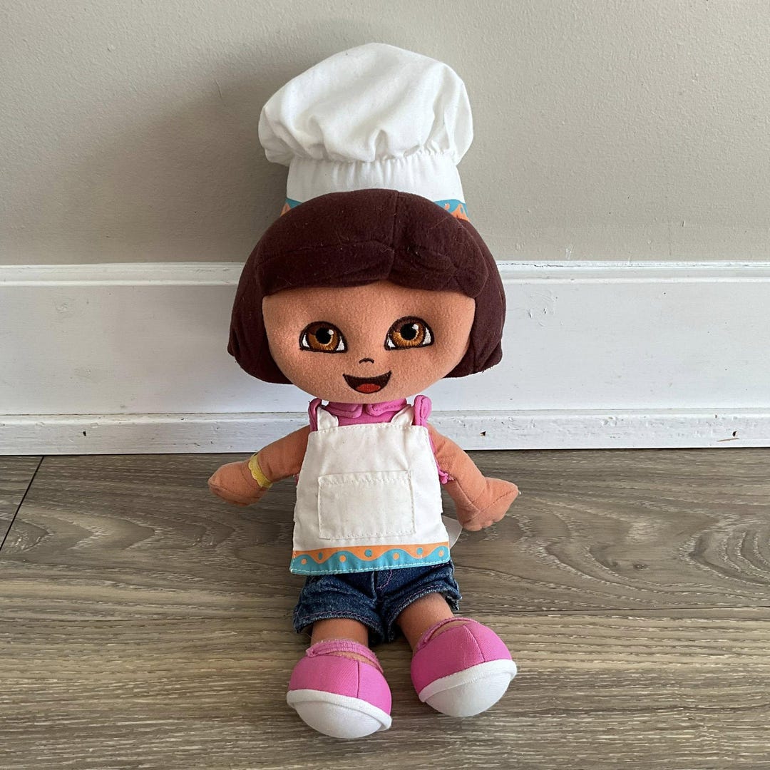 Dora the Explorer Baker Chef Plush Soft Toy 12" Stuffed Fisher Price ...