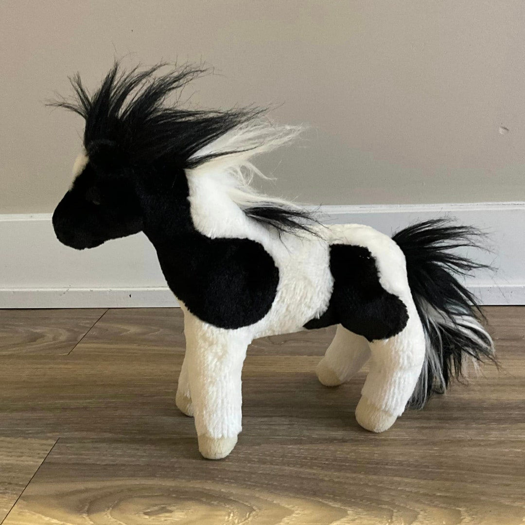Douglas Plush Black and White Horse Cuddle Toys - Etsy
