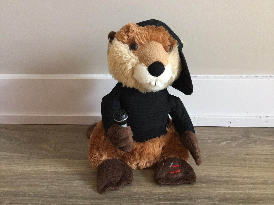 Cuddle Barn Singing and Interactive Beaver Stuffed Animal Plush Toy 11 ...