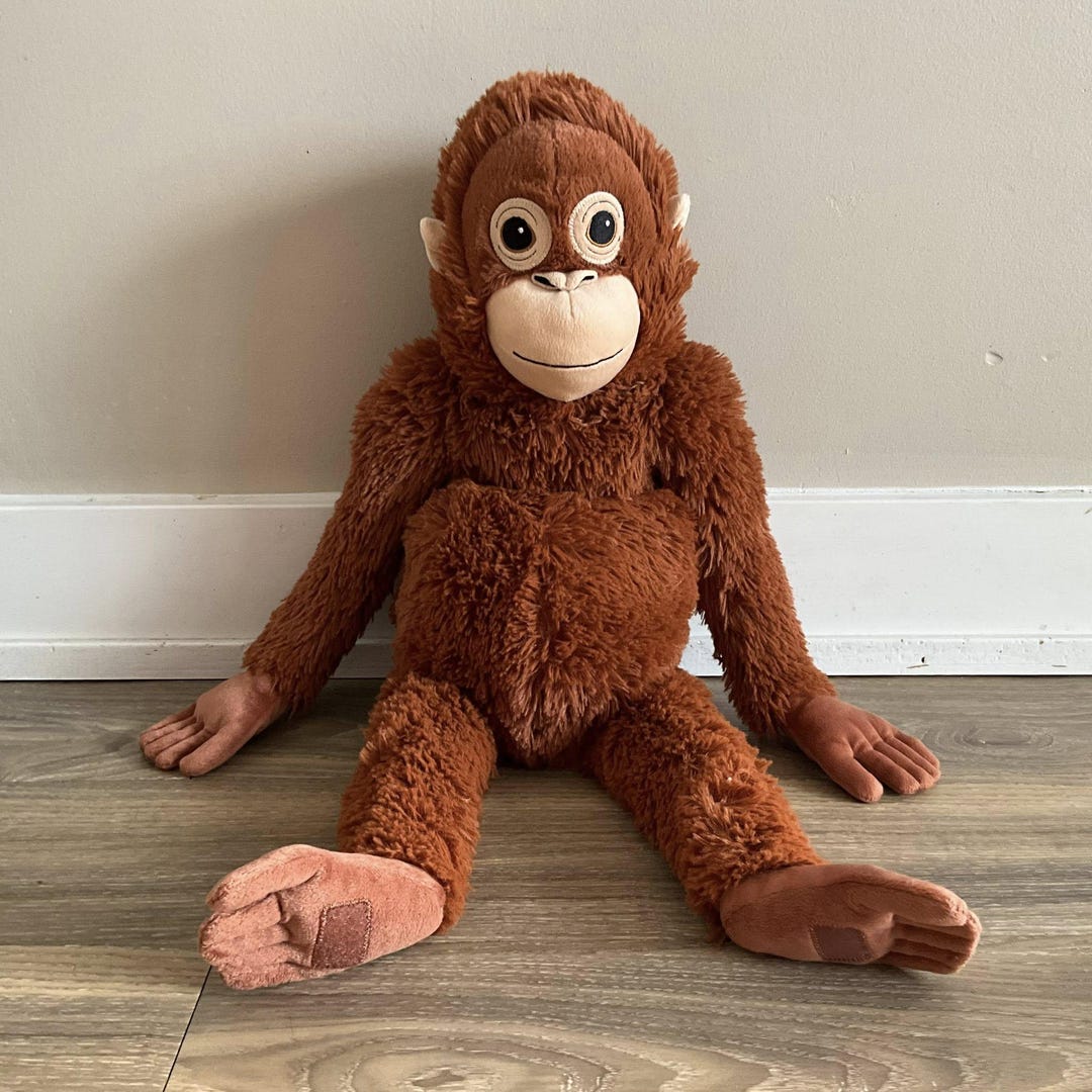 DJUNGELSKOG Soft Toy Orangutan Plush - IKEA, Soft, Floppy Monkey, Ape ...