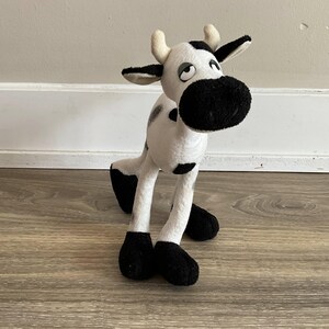 Cow Black White Bendable Poseable Plush, Creature Comforts Toys Inc - Etsy