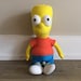 The Simpsons Bart Simpson Stuffed Doll Plush Toy 14" - Etsy