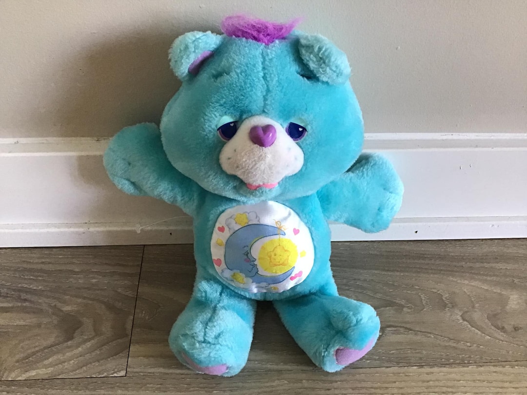 Vintage Bedtime Bear Care Bear Bedtime Bear Kenner Rare 1983 Plush Blue ...