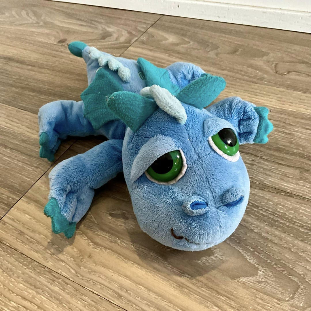 Russ Berrie Scorch Blue Dragon Baby Plush Stuffed Animal Floppy Toy - Etsy
