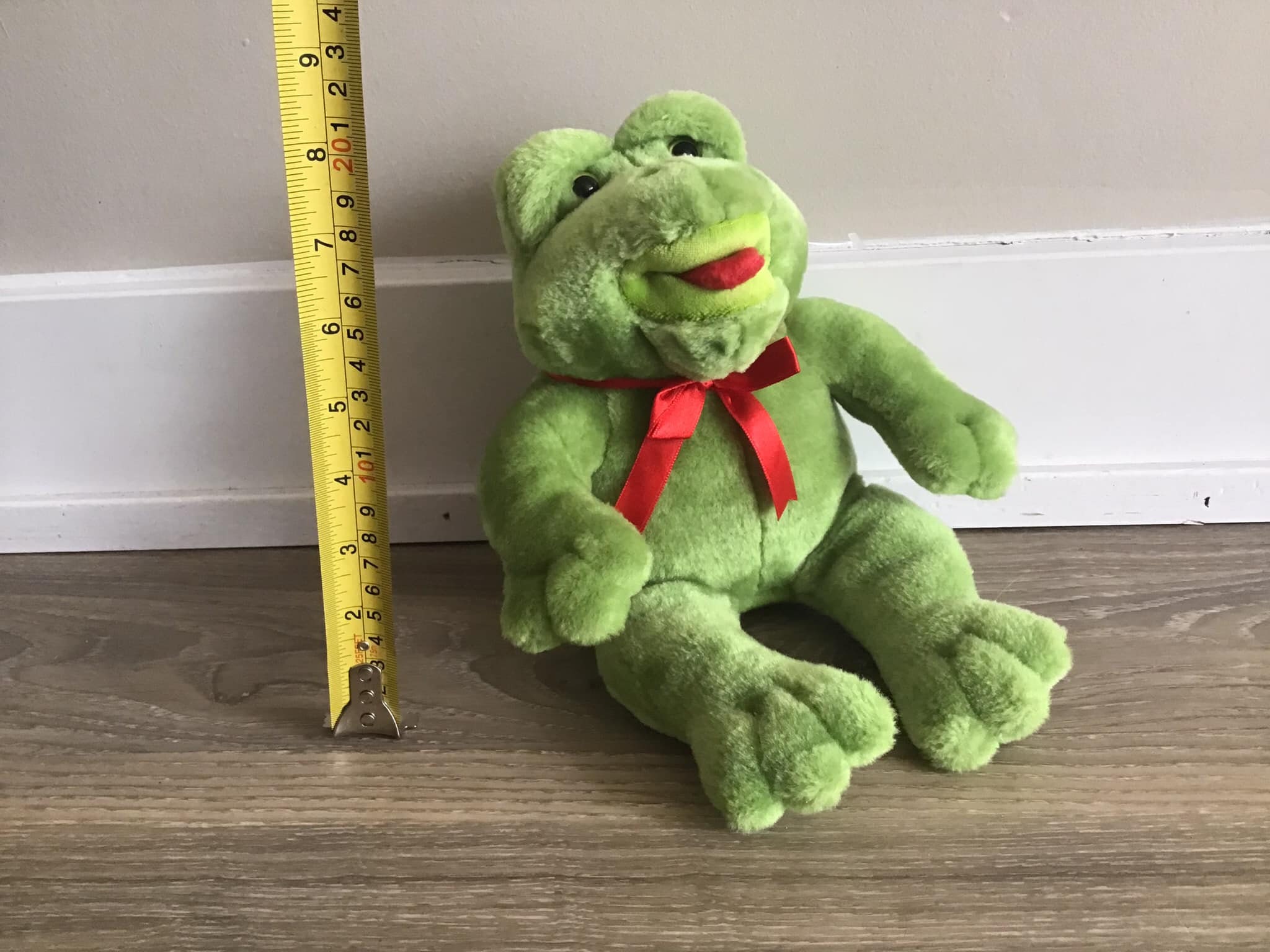 Ganz Green Frog With Red Bow Stuffed Animal Toy Plush 8" - Etsy