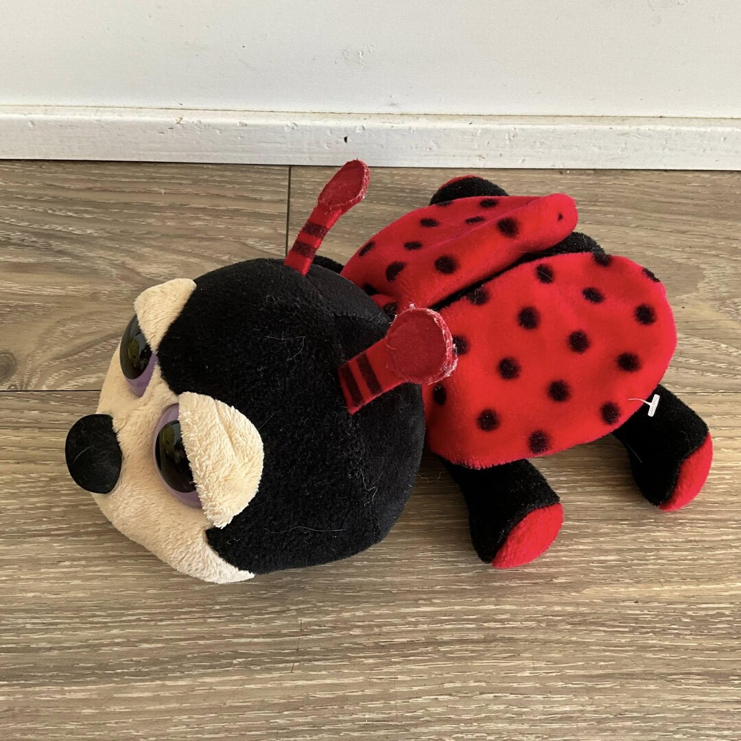 Lil Peepers Plush Big Eyes Lady Ladybug Black Red Purple Eyes - Etsy