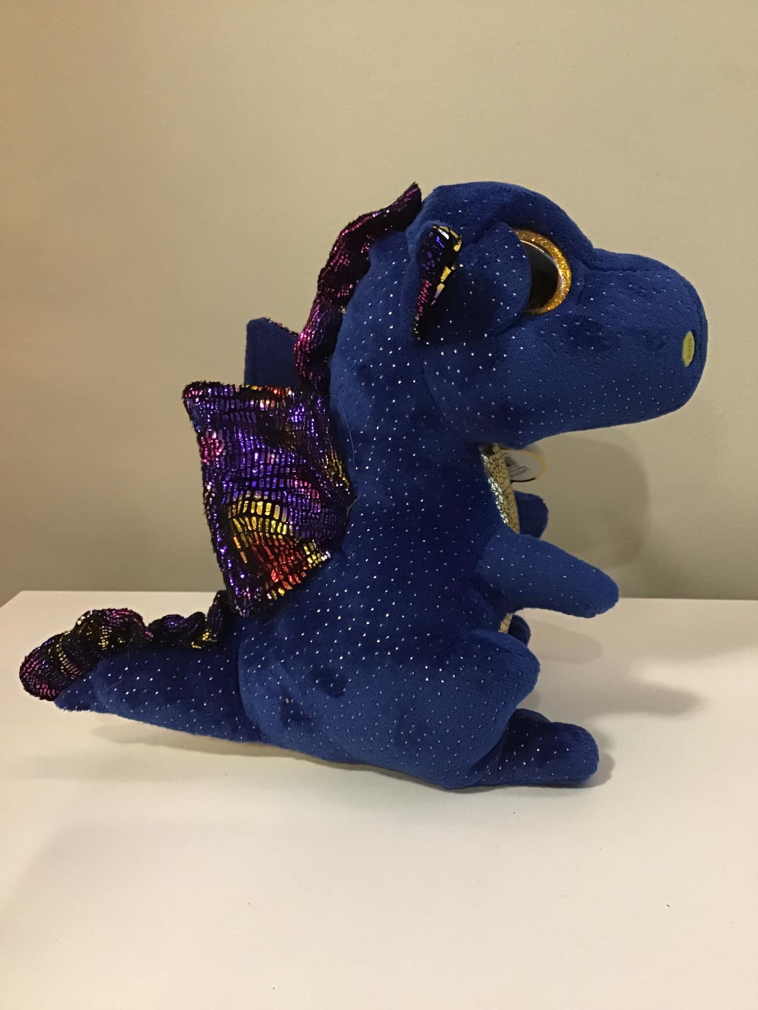 TY Beanie Boos SAFFIRE the Blue Dragon glitter Eyes | Etsy Canada