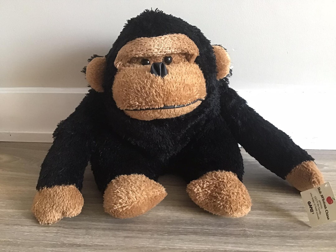 GANZ BABBS BABY Monkey Ape Gorilla Black Plush Stuffed Animal Toy 12 ...