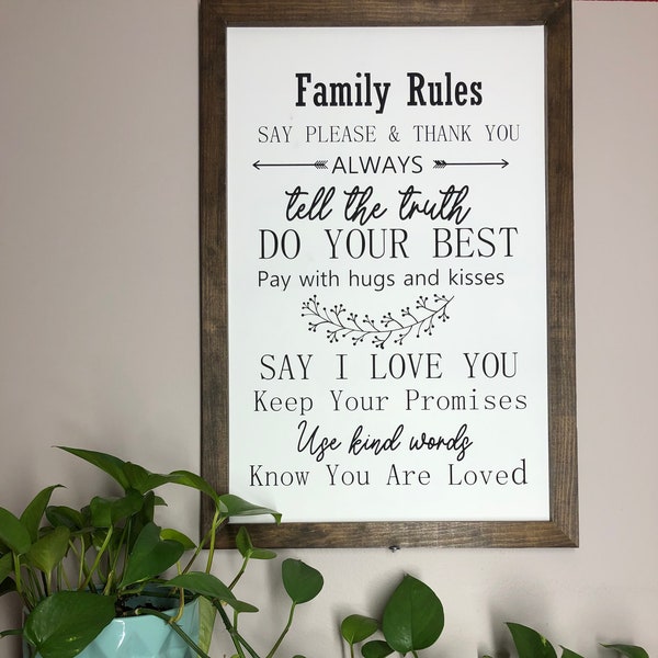 Family Values Sign - Etsy