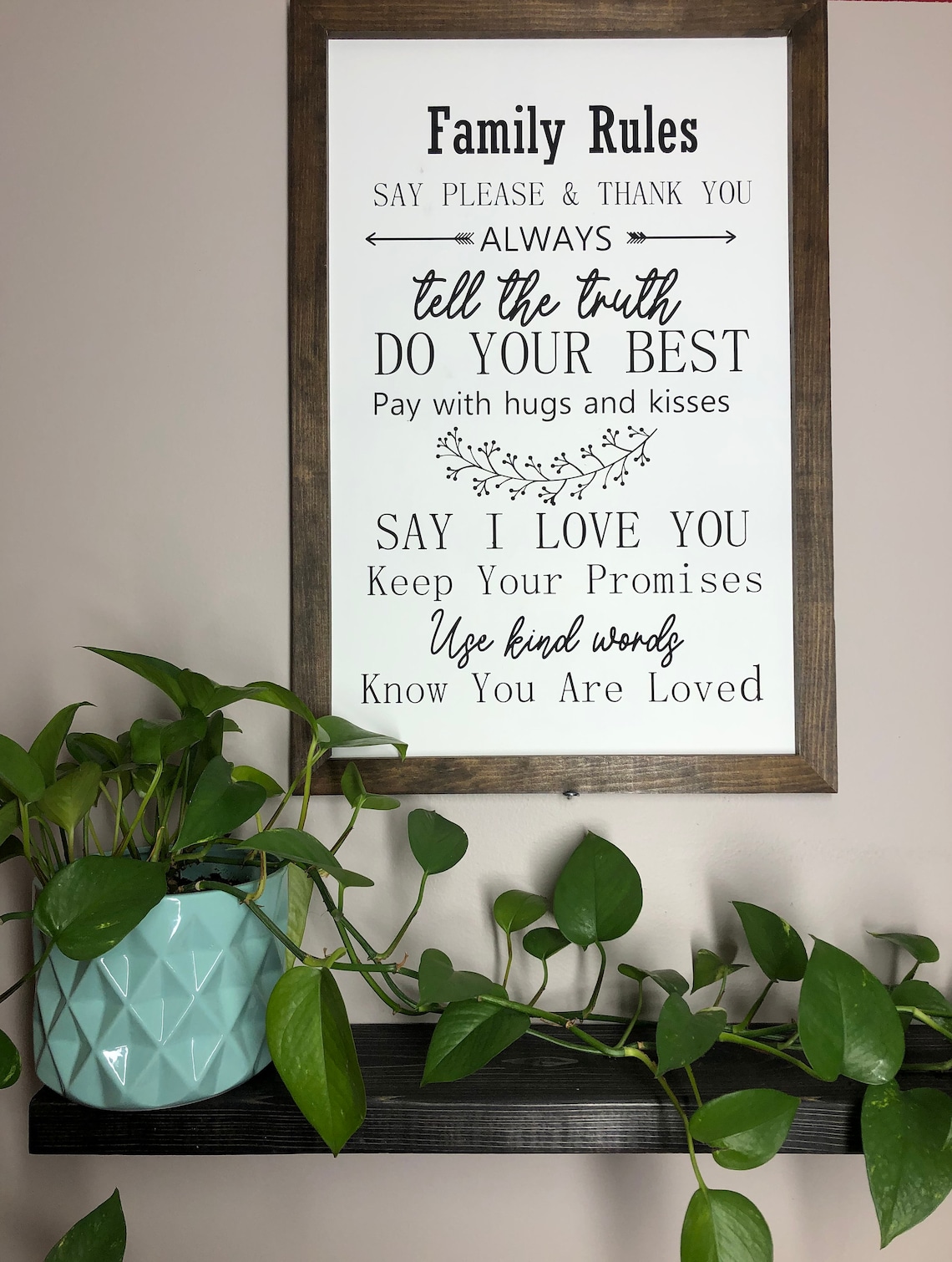 Family Rules Sign Custom Family Sign Family Room Decor | Etsy