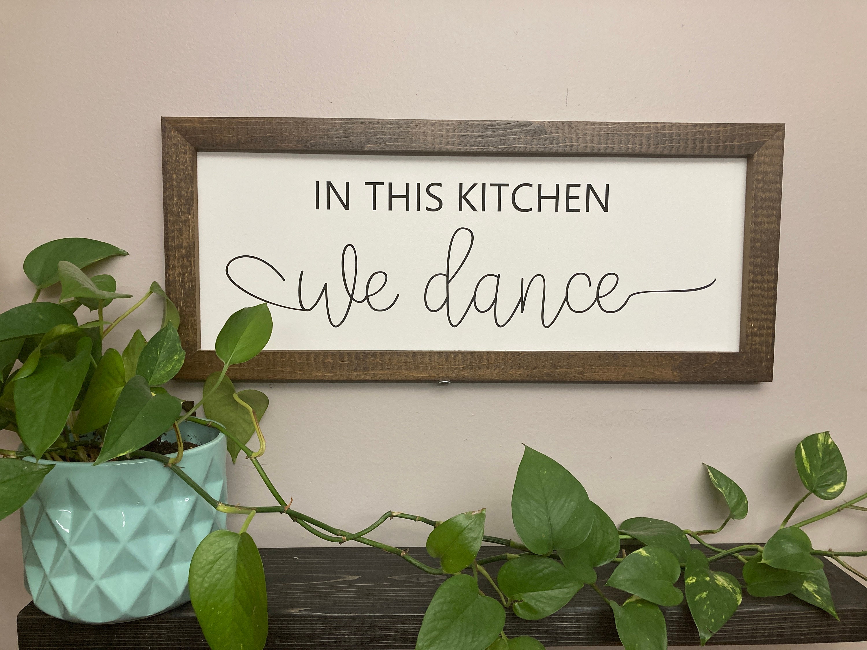 In This Kitchen We Dance Kitchen Wood Sign Funny Kitchen | Etsy