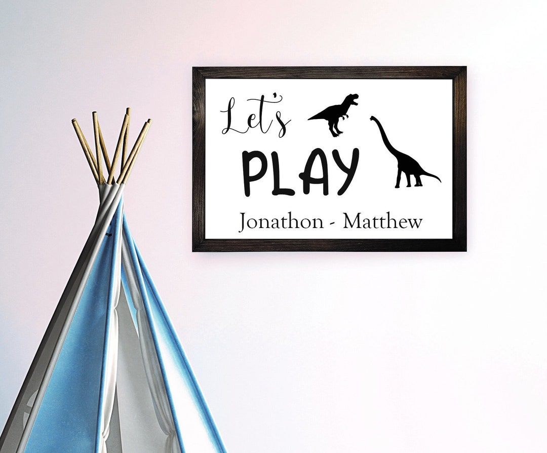 Personalized Child's Toy Room Sign, Let's Play Personalized Child's ...