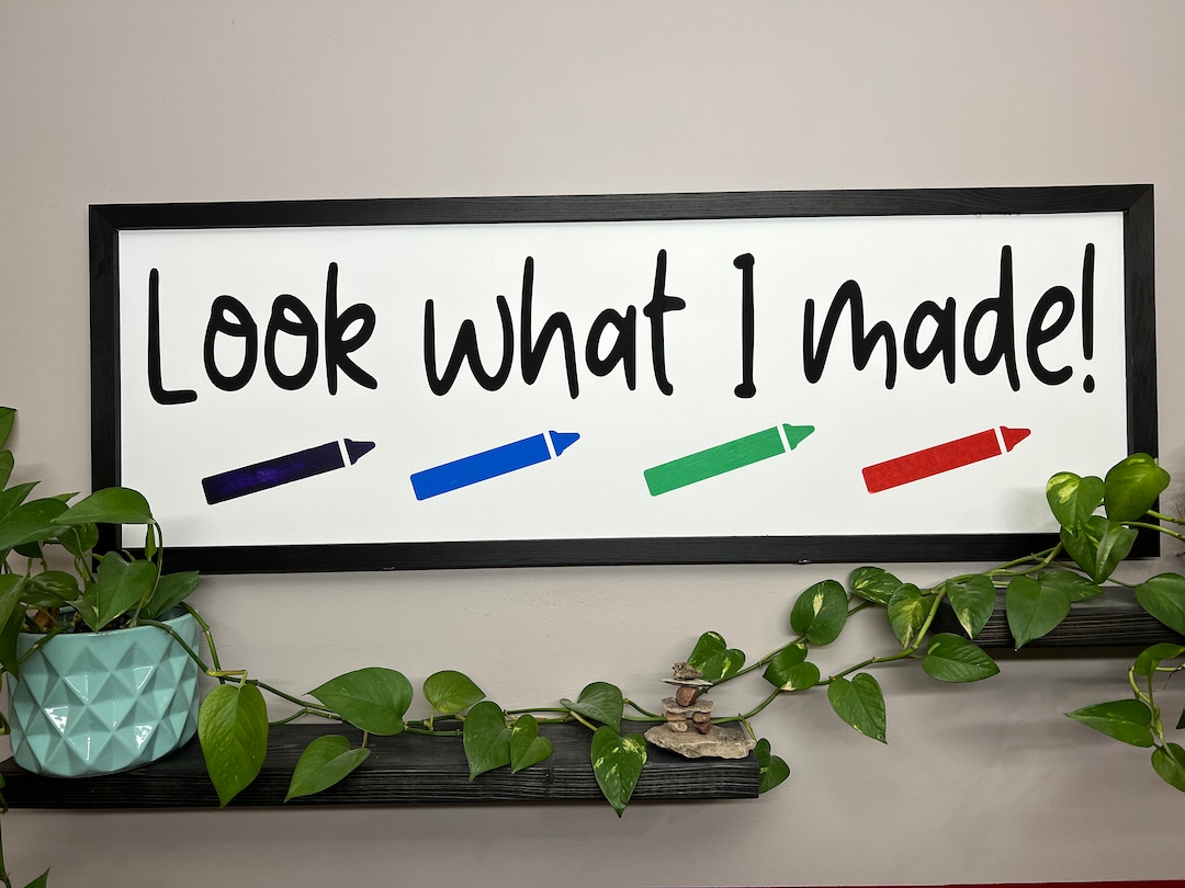 Look What I I Made, Children's Room Sign, Craft Room Sign, Toy Room ...
