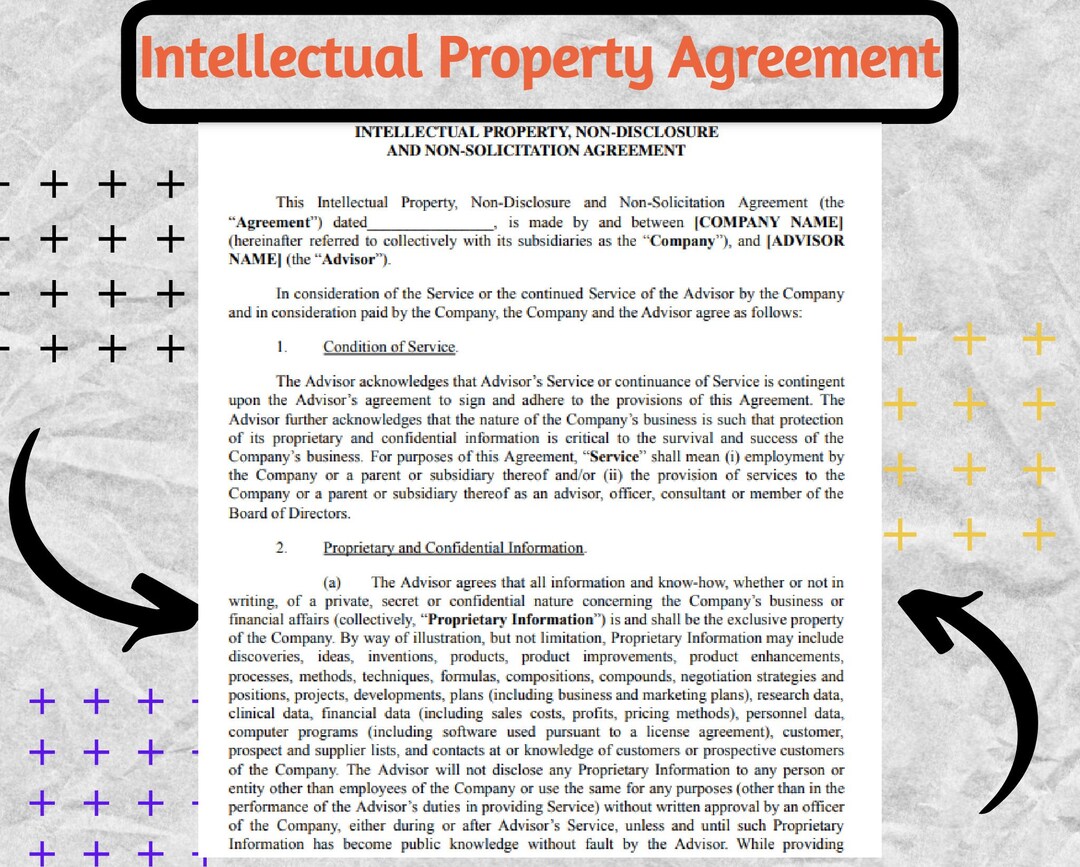 Intellectual Property Agreement, Non-disclosure Agreement, Non ...