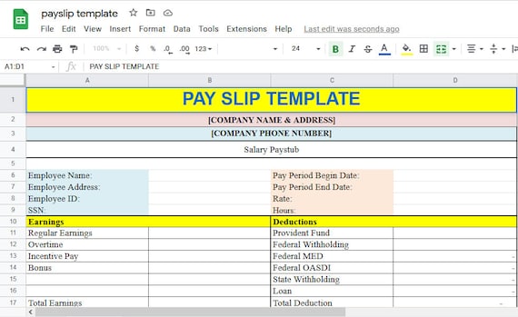 How To Create Salary Slip In Microsoft Excel Payslip In, 57% OFF How To Create Salary Slip In Microsoft Excel Payslip In, 57% OFF