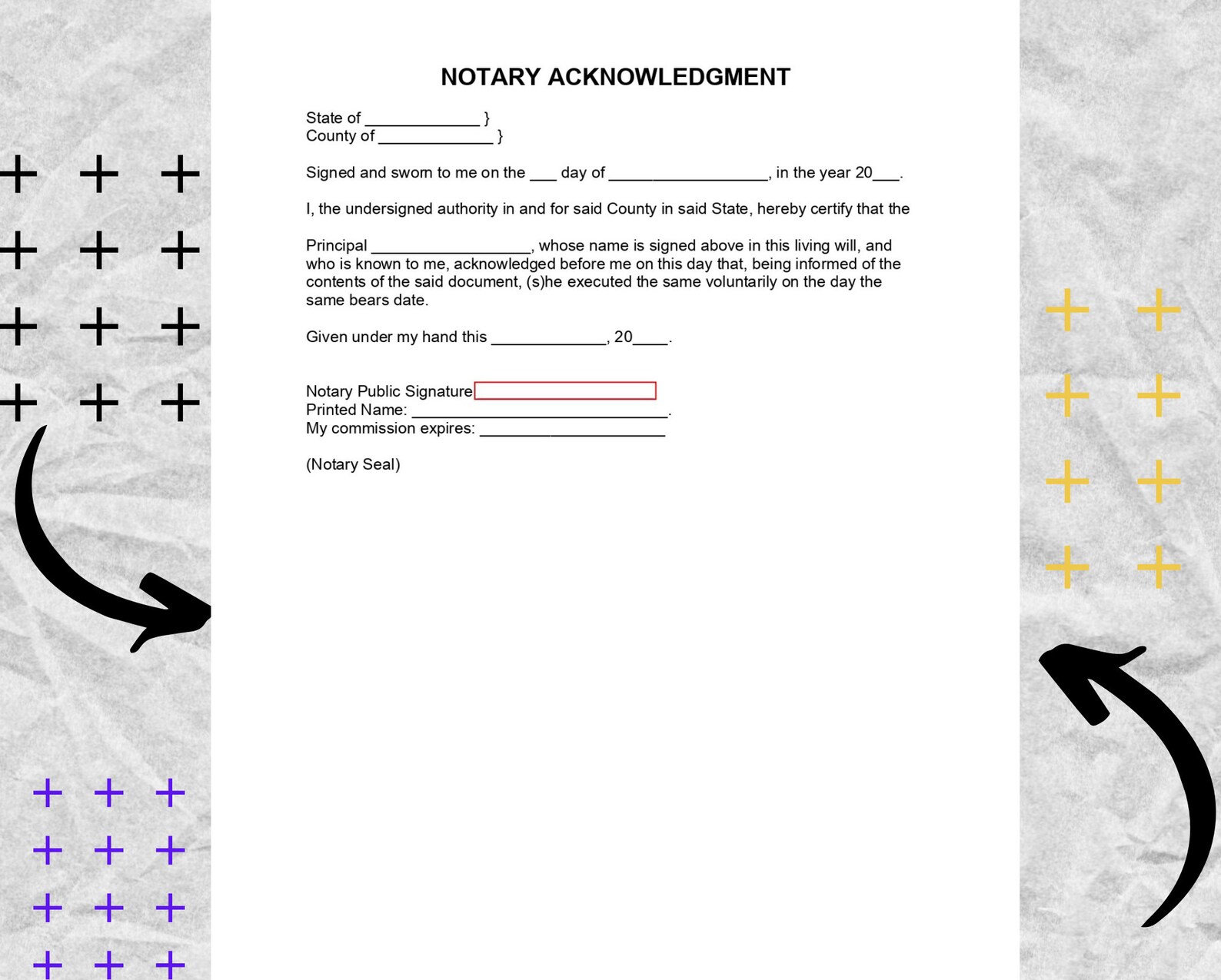 Living Will Form - Living Will Declaration- Living Will Template ...