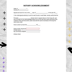 Living Will Form - Living Will Declaration- Living Will Template ...