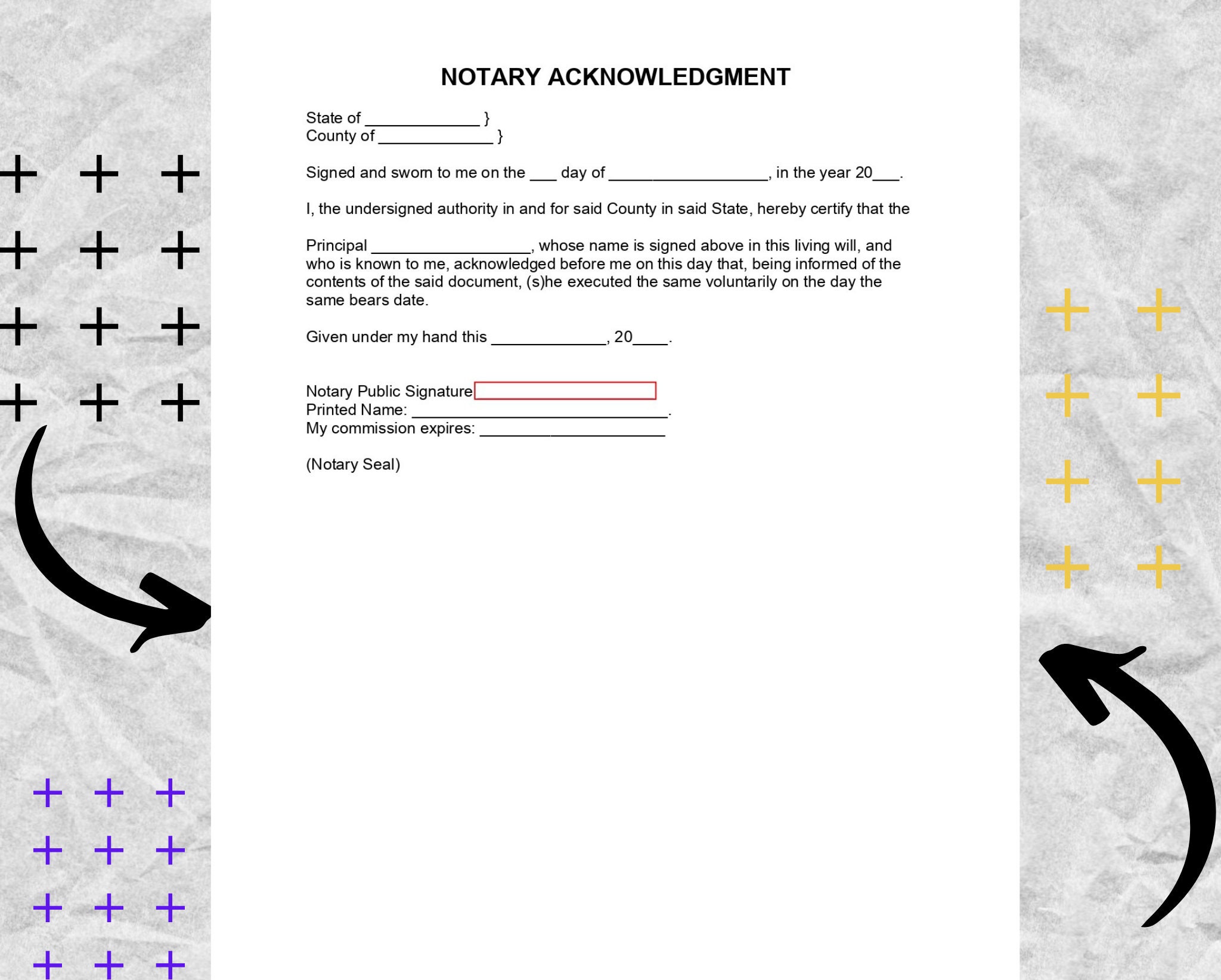 Living Will Form - Living Will Declaration- Living Will Template ...