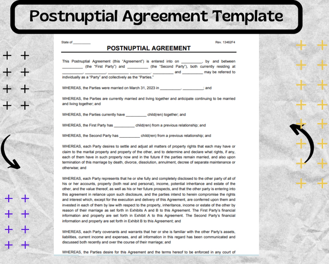 Postnuptial Agreement Template , Postnuptial Agreement Form ...