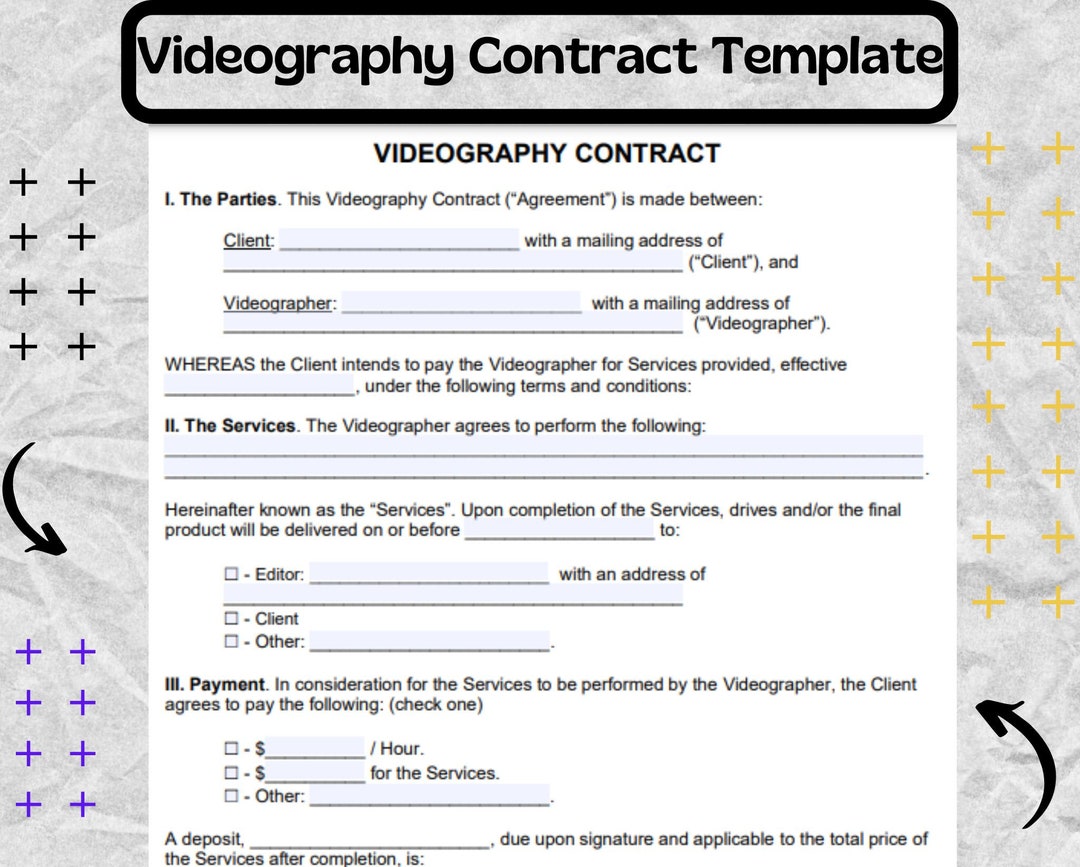 Videography Contract Template - Videography Contract Forms ...