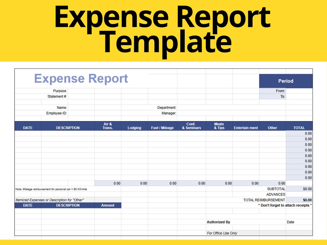 Expense Report Template - Expense Report Form - Expense Report (excel ...