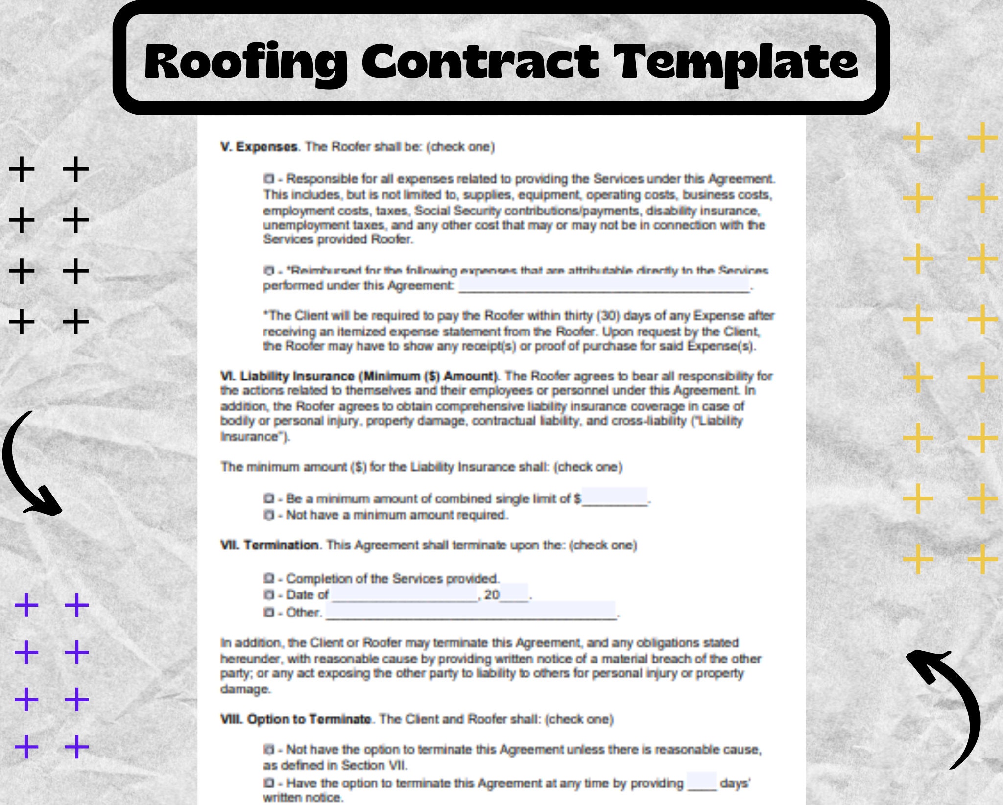 Roofing Contract Template - Roofing Contract Forms - Roofing Contract ...