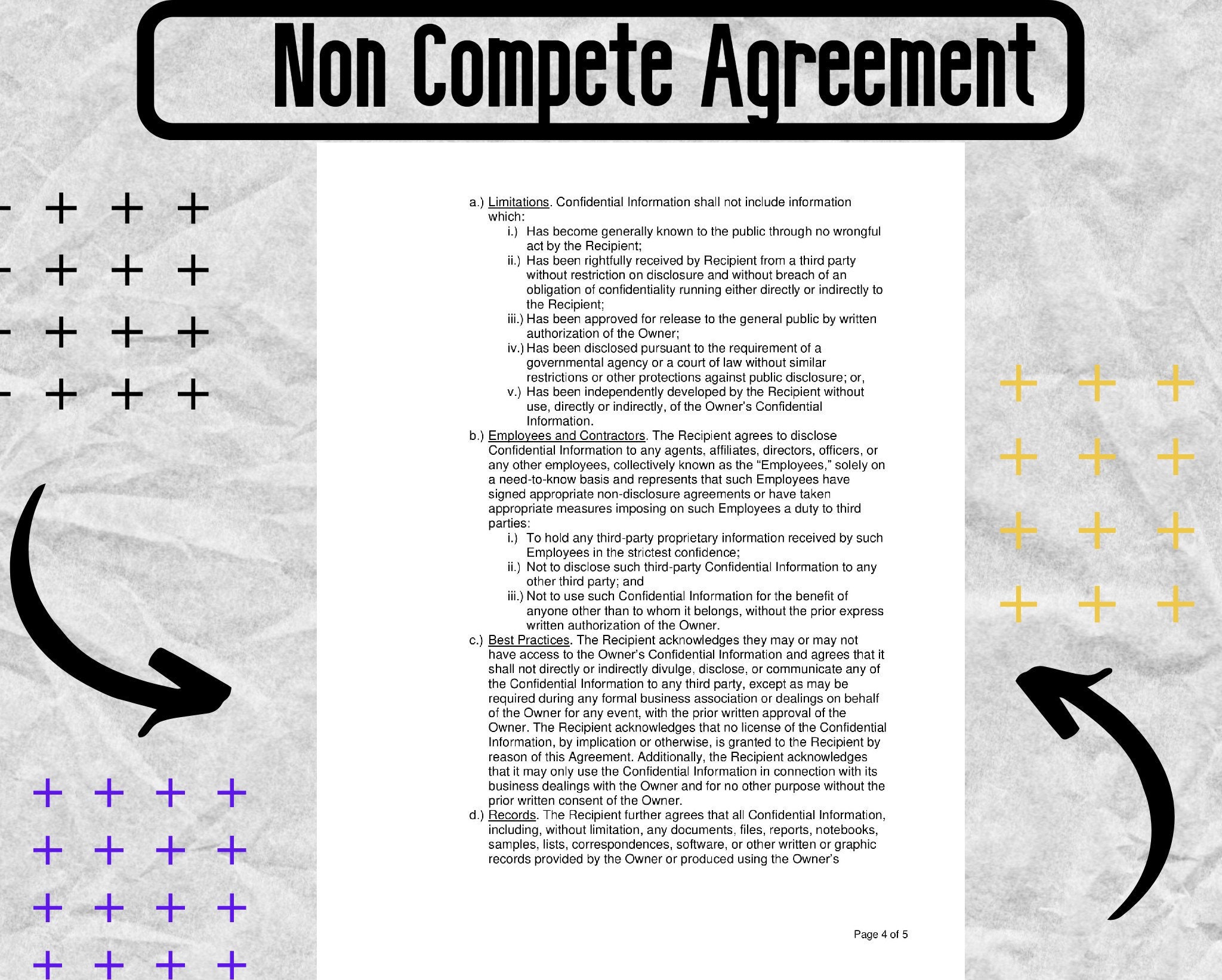 Non Compete Agreement - Non Compete Agreement Form - Non Compete ...