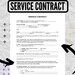 Service Contract Templates - Service Contract Form - Service Contract ...