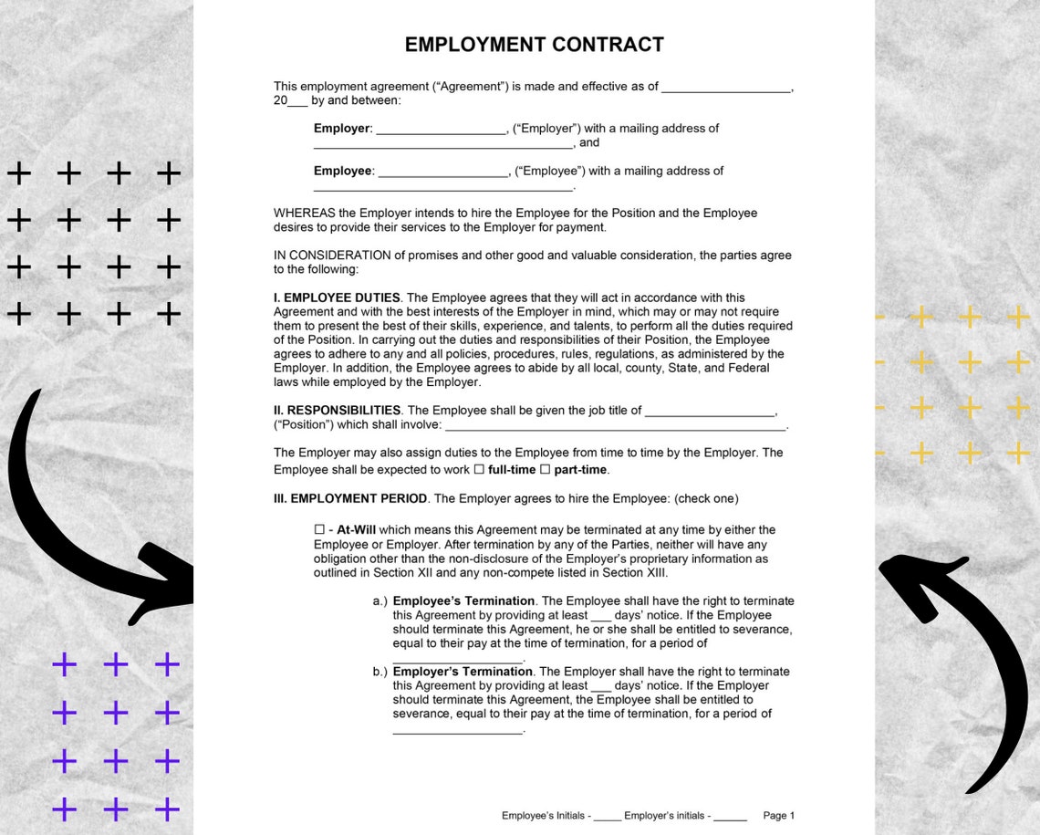 Employment Contract , Employment Contract Agreement - Employment ...