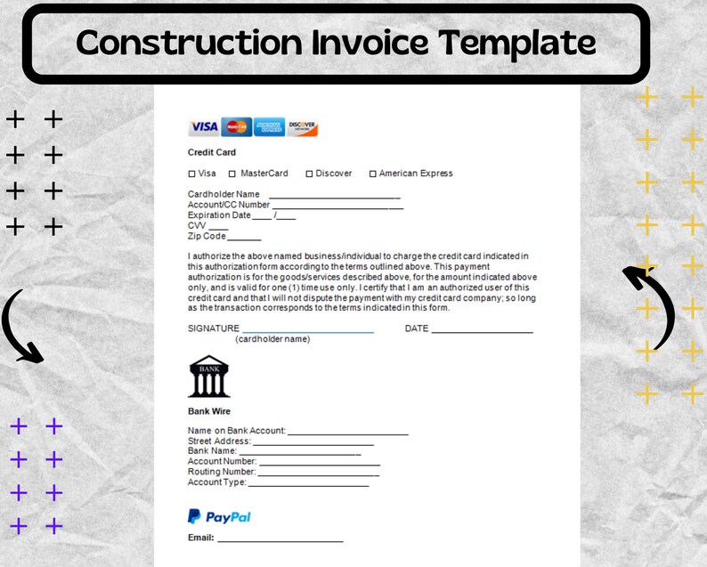 Construction Invoice Template - Construction Invoice Form ...